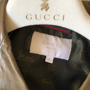 Gucci | Jackets & Coats | Gucci Boys Lamb Skin Leather Jacket | Poshmark